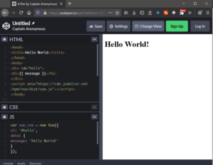 How to write Hello World in Vue.js? - Night Programmer